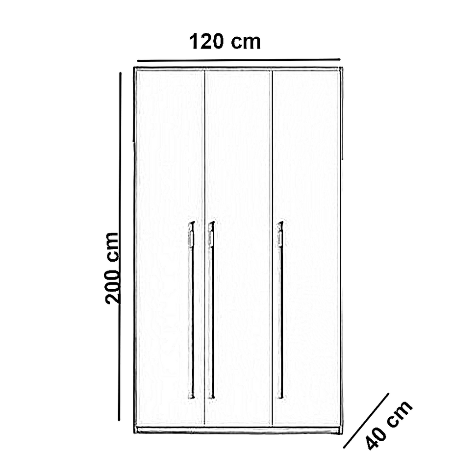 دولاب خشب ام دي اف، 120*40*200 سم – Homix